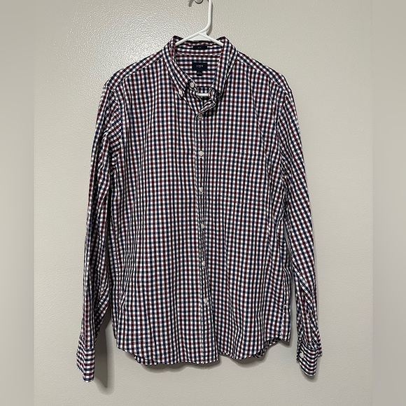 J. Crew Factory | Shirts | J Crew Factory Mens Dress Shirt Slim Bluered ...